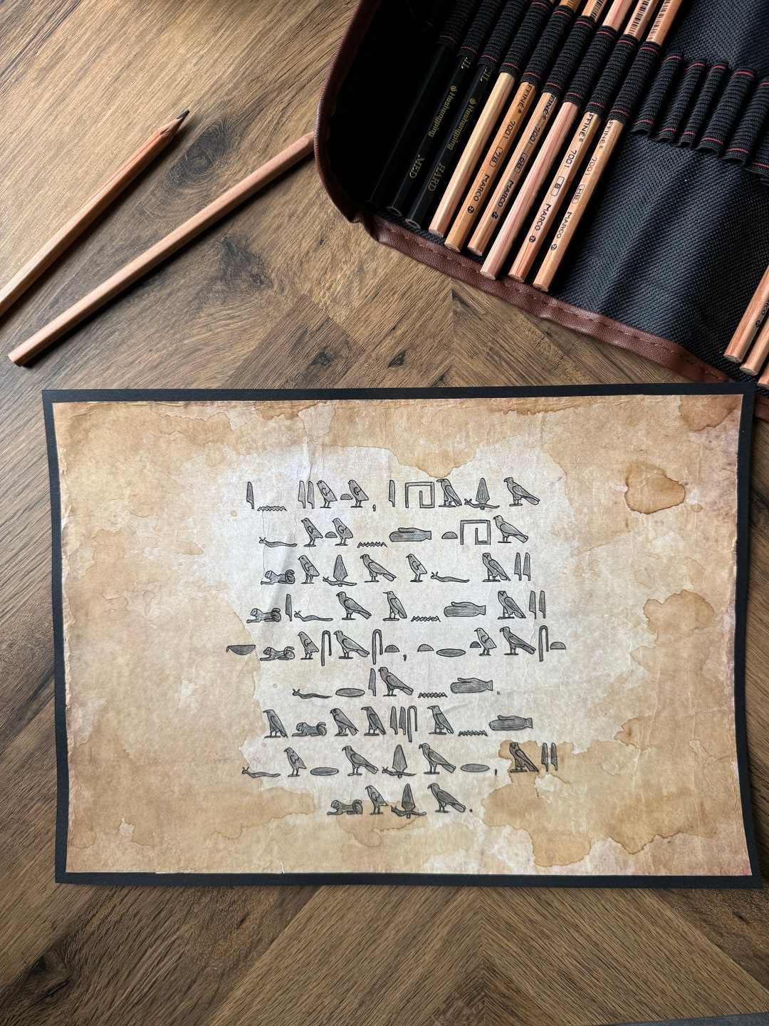 Custom Handwritten Letter in Egyptian Hieroglyphs – Personalised ...