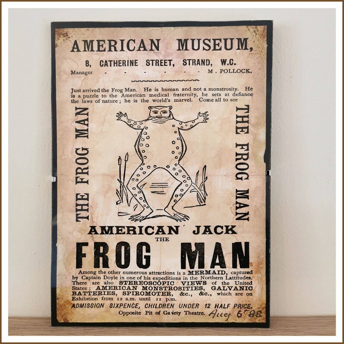 American Jack the Frog Man, Frog Man Carnival Print, Frog Man Print ...