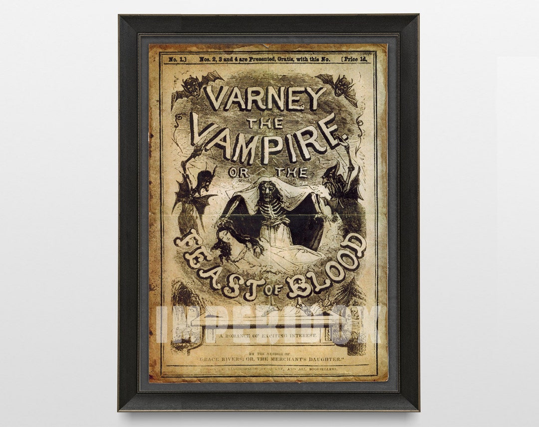 Varney the Vampire Penny Dreadful Cover - Hand Aged Reproduction - Etsy