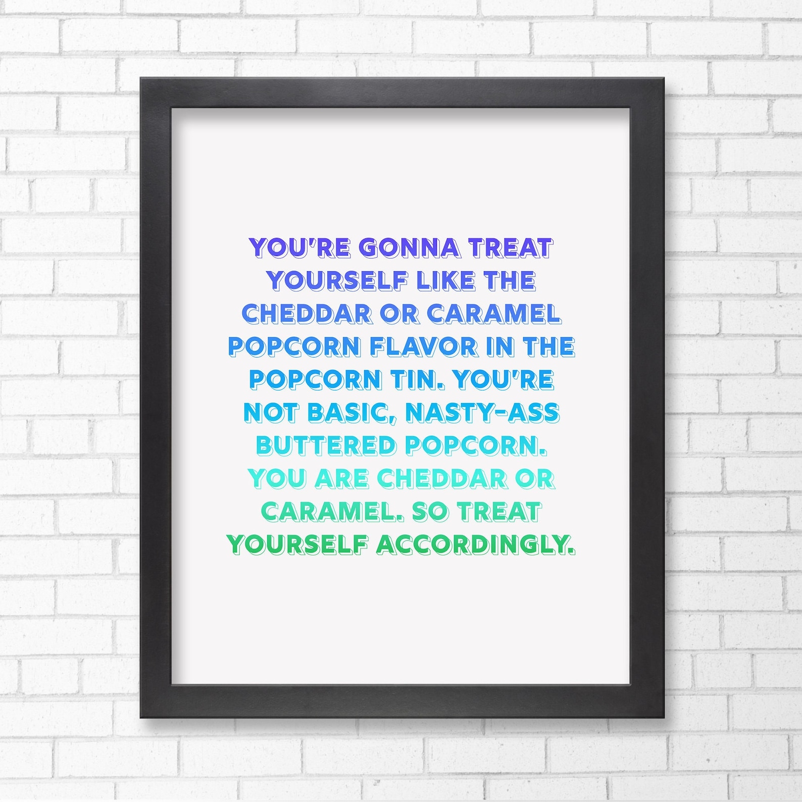 Cody Rigsby Buttered Popcorn Quote Print // Illustrator // Frame-able ...