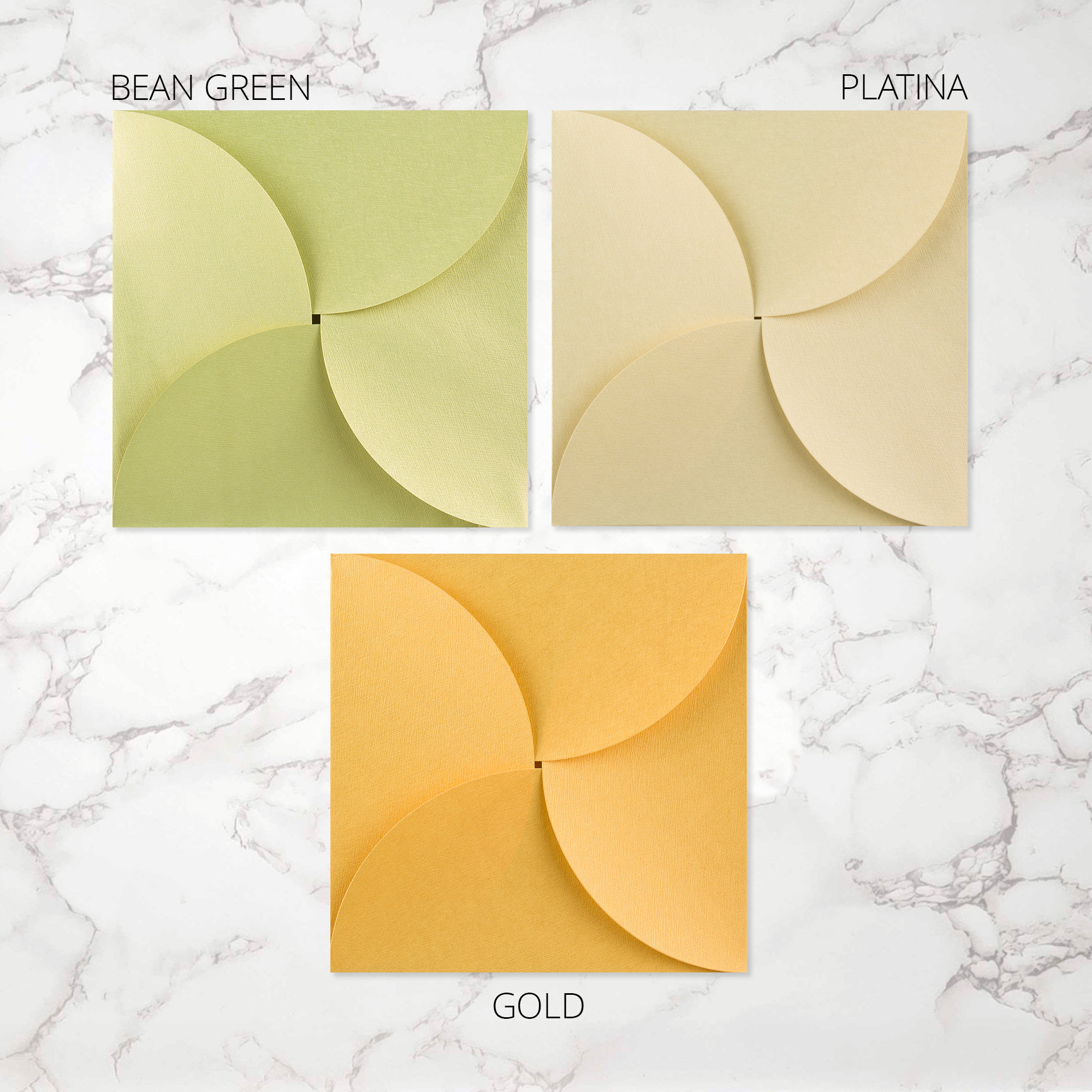 Petal Fold Envelopes Pouchettes Textured Silk 145x145mm 120gsmm Wedding ...