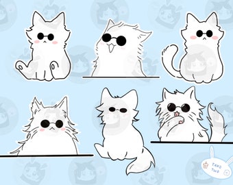 Gojo Cat Stickers - Etsy