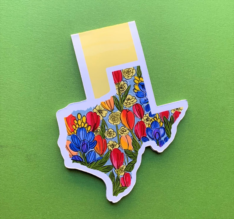 Texas State Magnetic Bookmark / Vinyl Sticker - Etsy