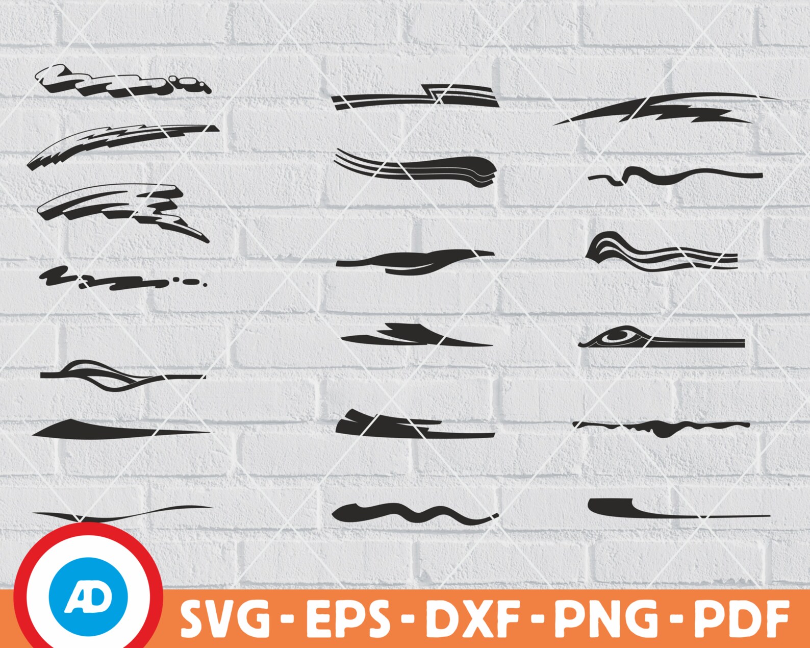 80 Decorative Lines SVG BUNDLE Svg Eps Dxf Pdf Png Files for - Etsy
