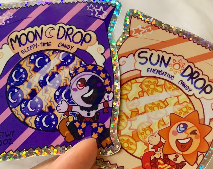 Sundrop & Moondrop Candy Stickers Candy Bags Security - Etsy