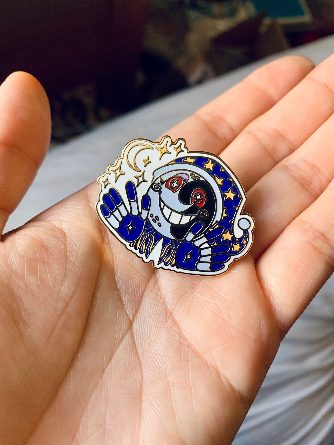 Moon Enamel Pin | Moondrop Enamel Pin | Security Breach | FNAF | Hard ...