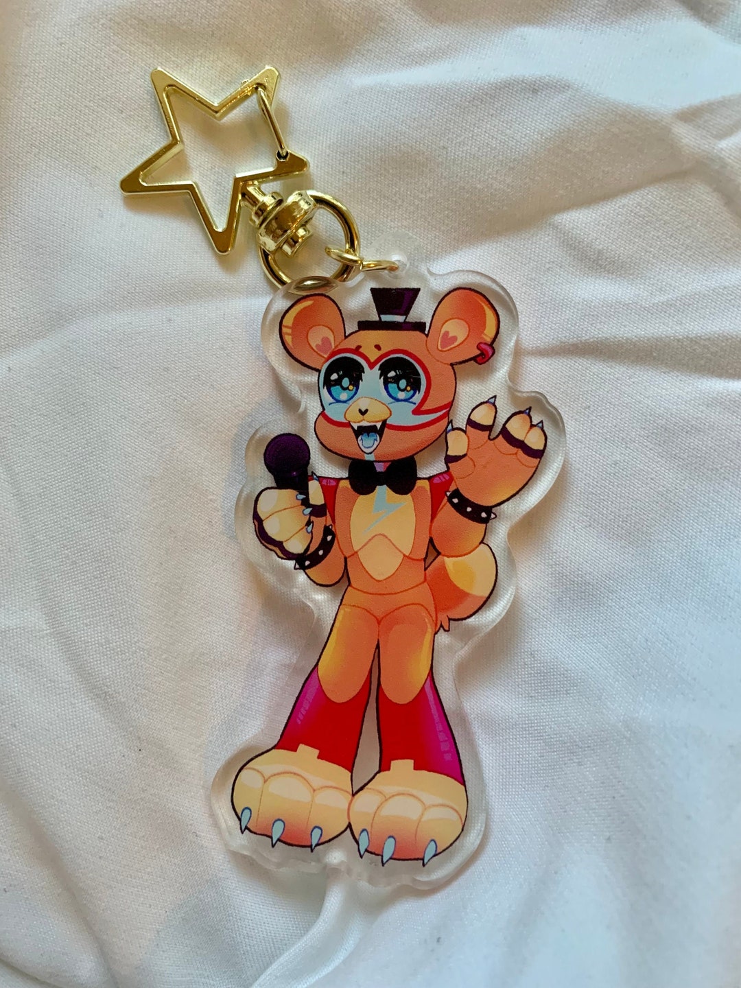 Glamrock Freddy Keychain/ Cute / 3in / Double Sided Acrylic Keychains ...