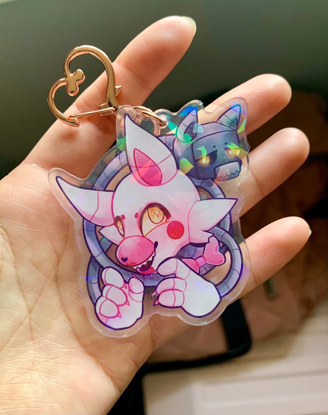 Mangle Keychain/ FNAF / 2.5in / Double Sided HOLOGRAPHIC Acrylic ...