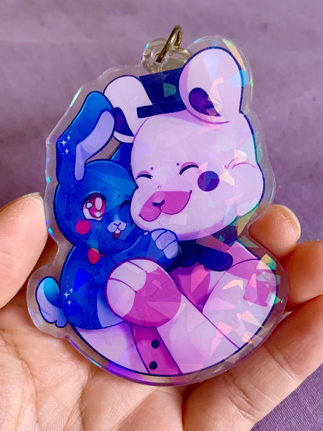 Funtime Freddy Keychain / 2.5in / Double Sided HOLOGRAPHIC Acrylic ...
