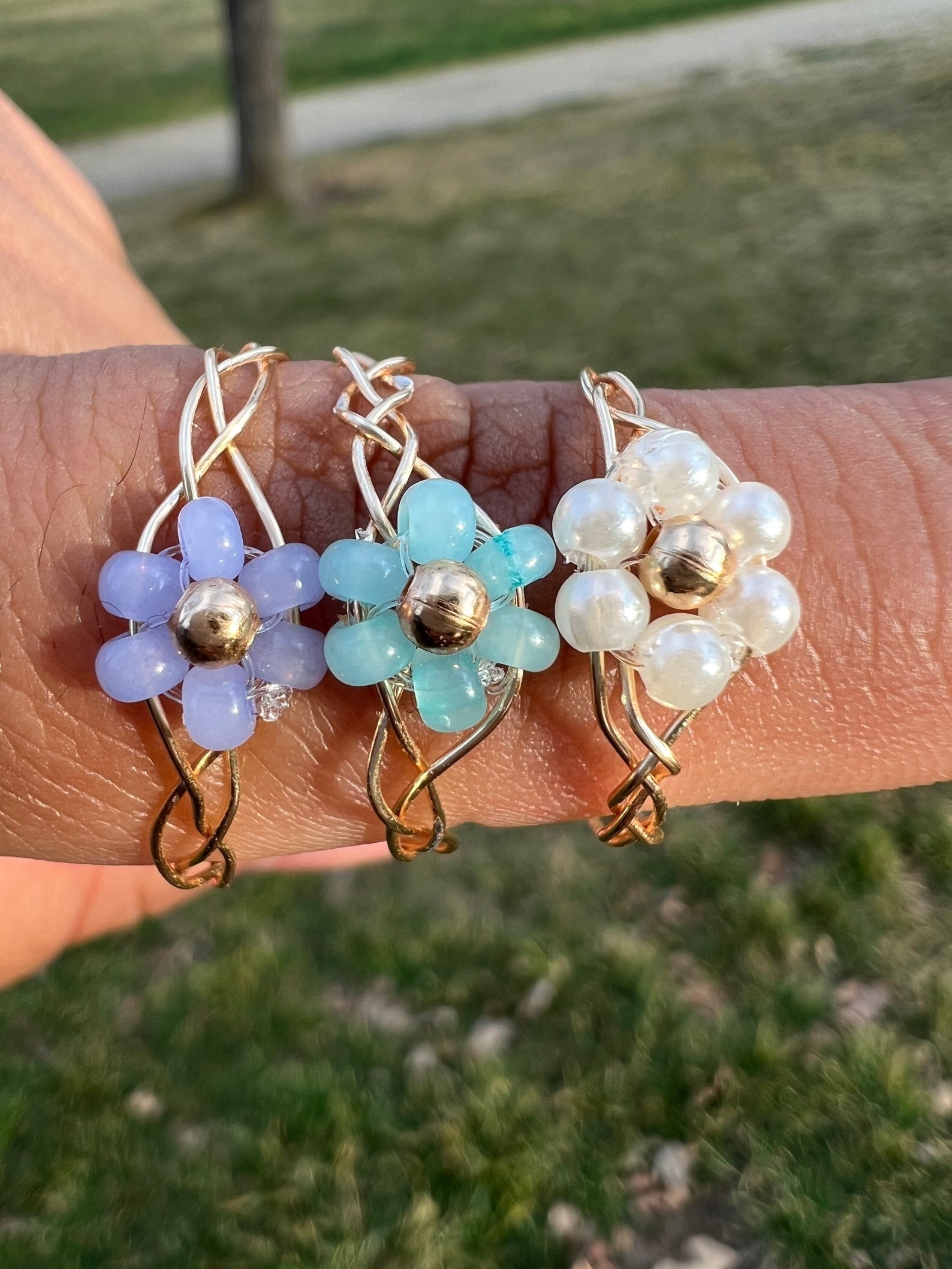 Cute Braided Wire Rings Flower Wire Ring Dainty Rings - Etsy