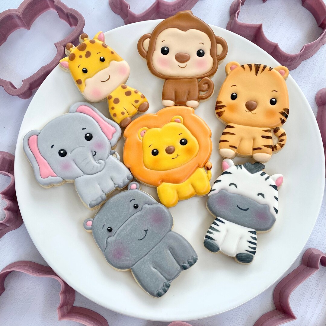 Safari Animals Cookie Cutter Set of 7 Pieces , Zoo Animals Cookie ...