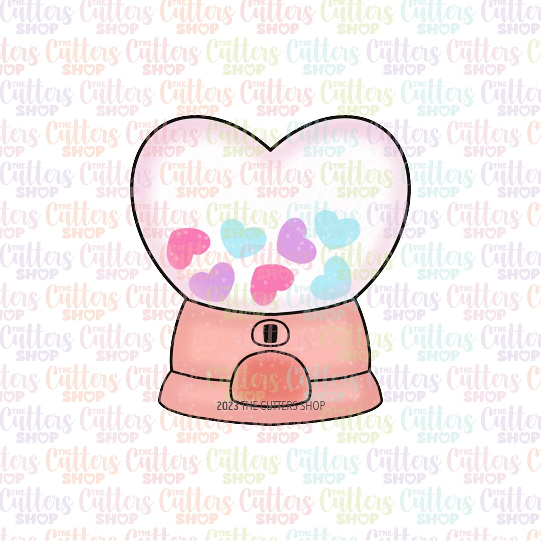 Gumball Heart Machine Cookie Cutter 23 - Etsy