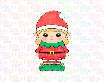 2pc Elf Shelf Boy and Girl Cookie Cutter Set Elf Boy Cookie Cutter Elf ...