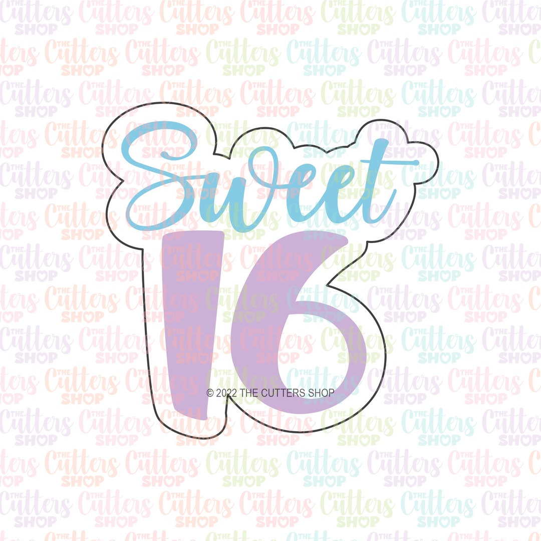 Sweet 16 Cookie Cutter - Etsy