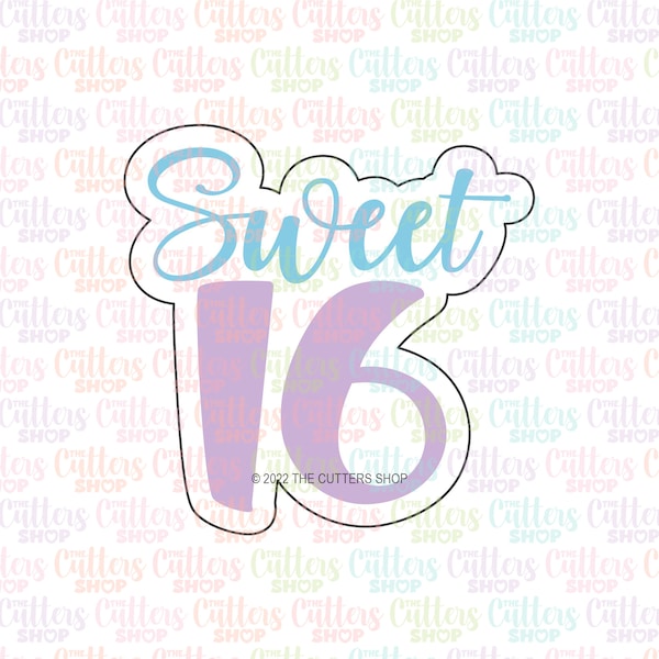 Sweet 16 Cookie Cutter - Etsy UK