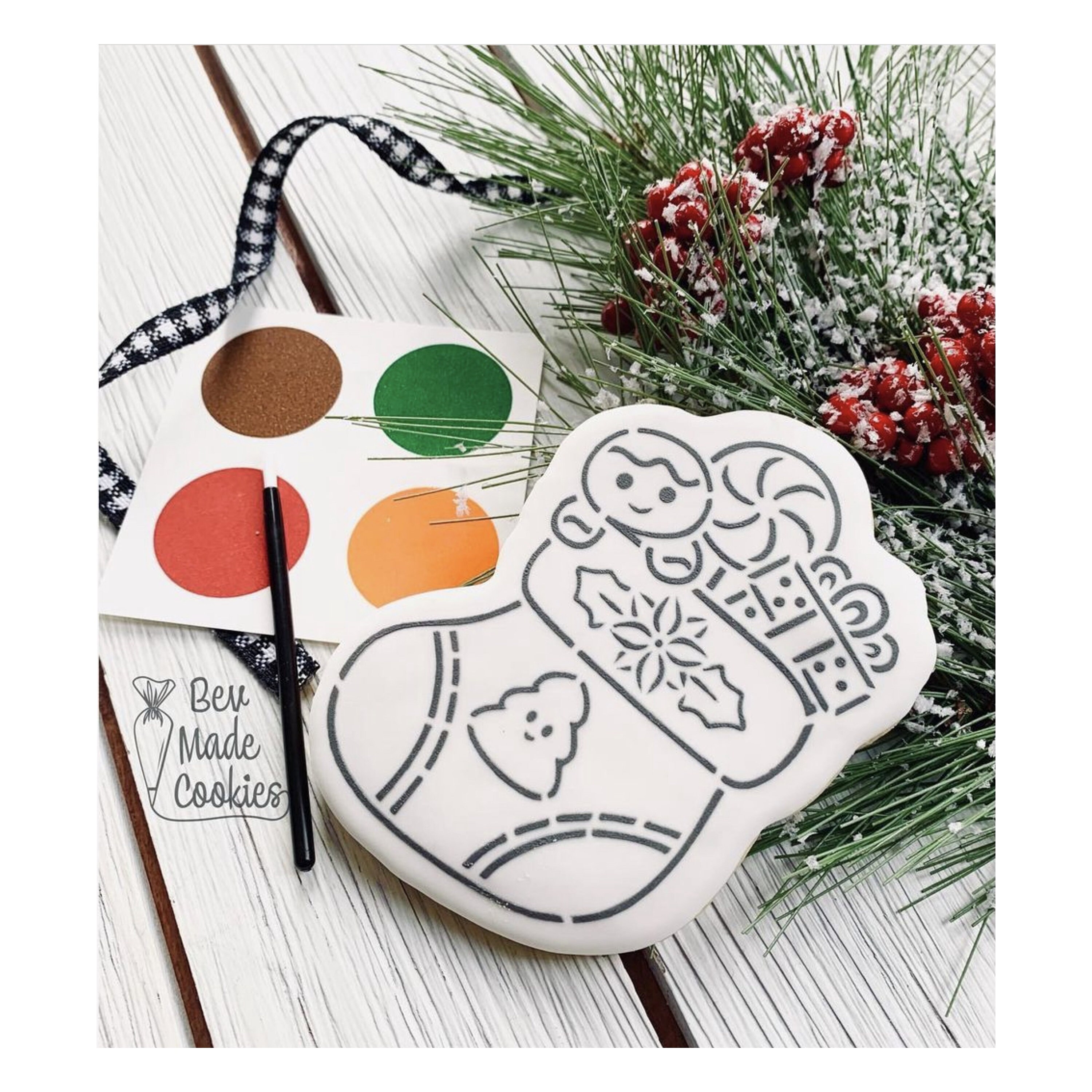 Socking PYO Cookie Stencil - Etsy