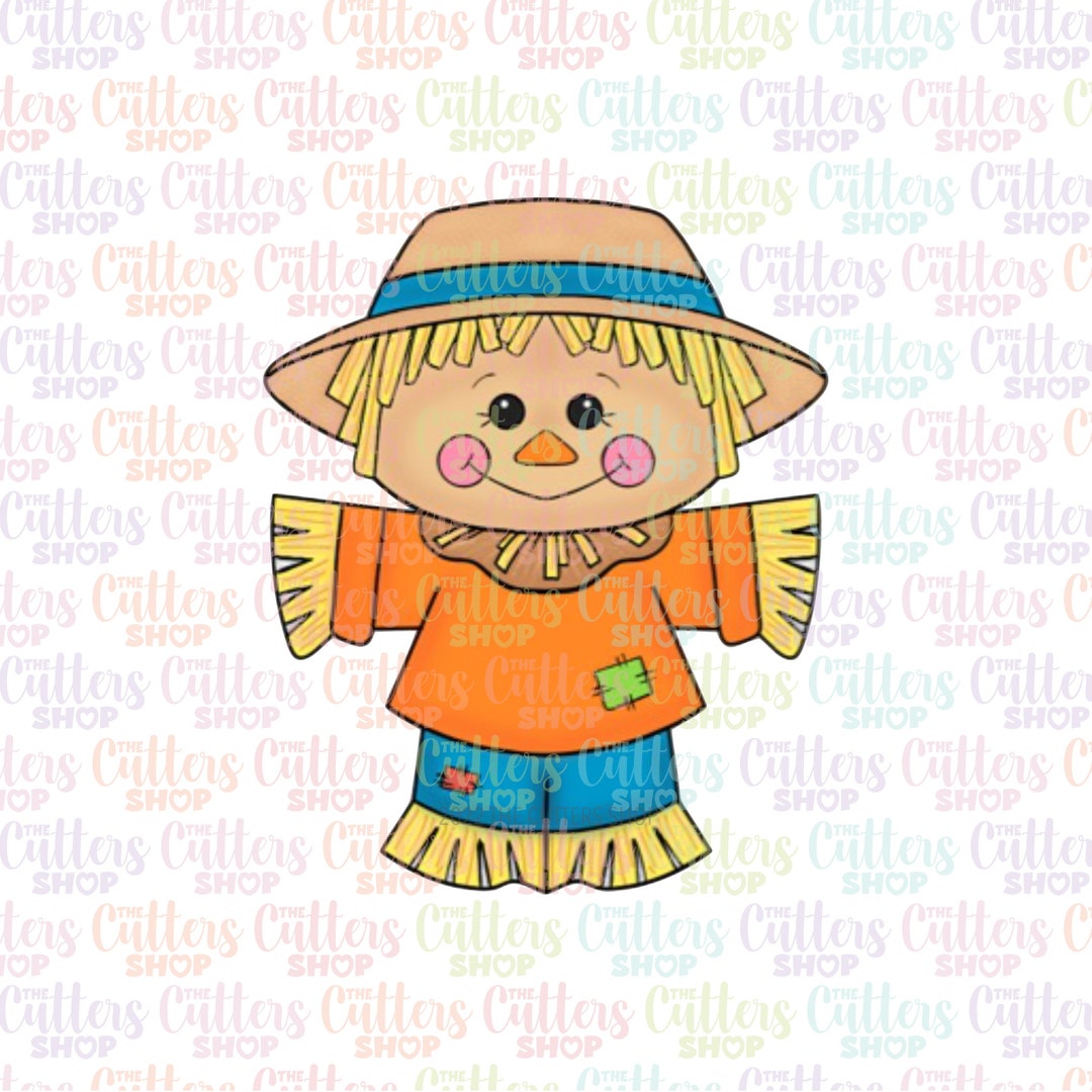 Scarecrow Cookie Cutter, Thanksgiving Cookie Cutter or Fondant Cookie ...