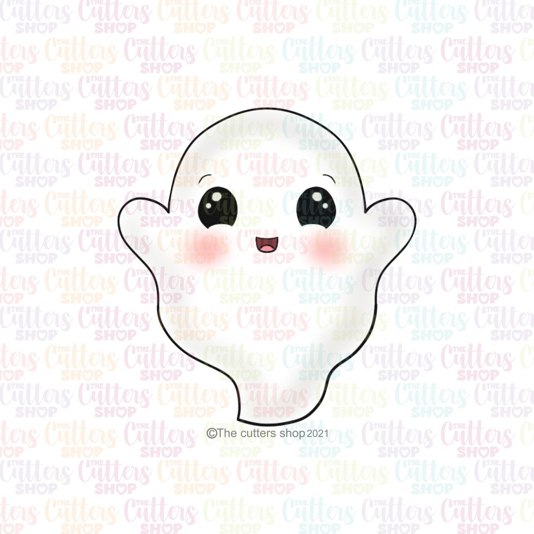 Baby Ghost Cookie Cutter, Halloween Cookie Cutters, Chubby Ghost Cookie ...