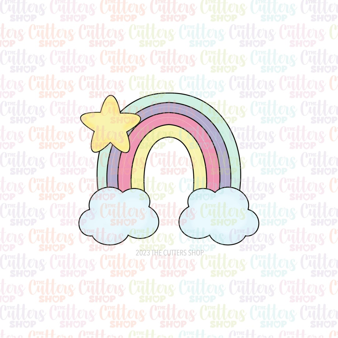 Rainbow With Star Cookie Cutter - Etsy