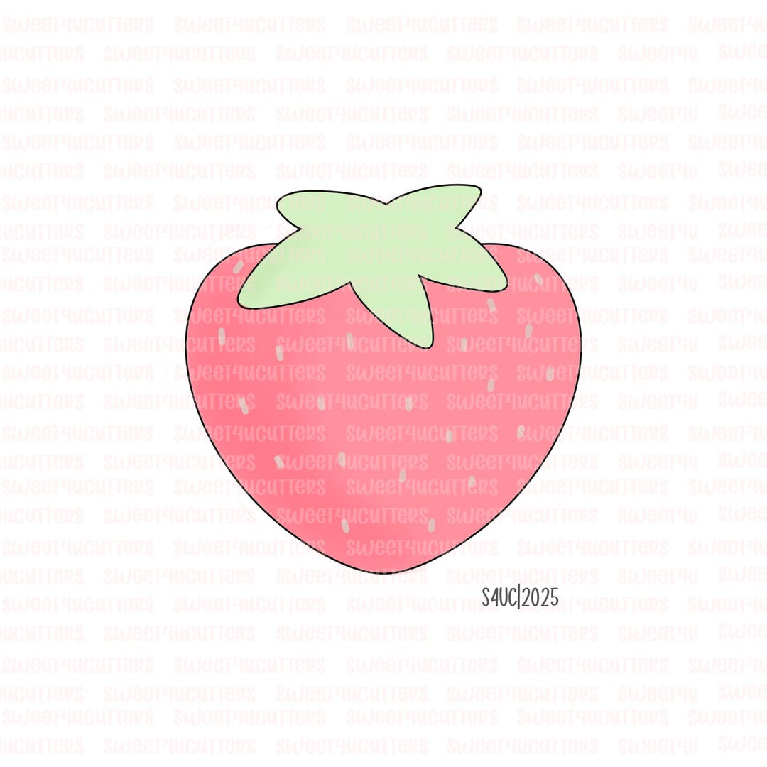 Strawberry H Cookie Cutter, Heart Cookie Cutter, Valentines Cookie ...