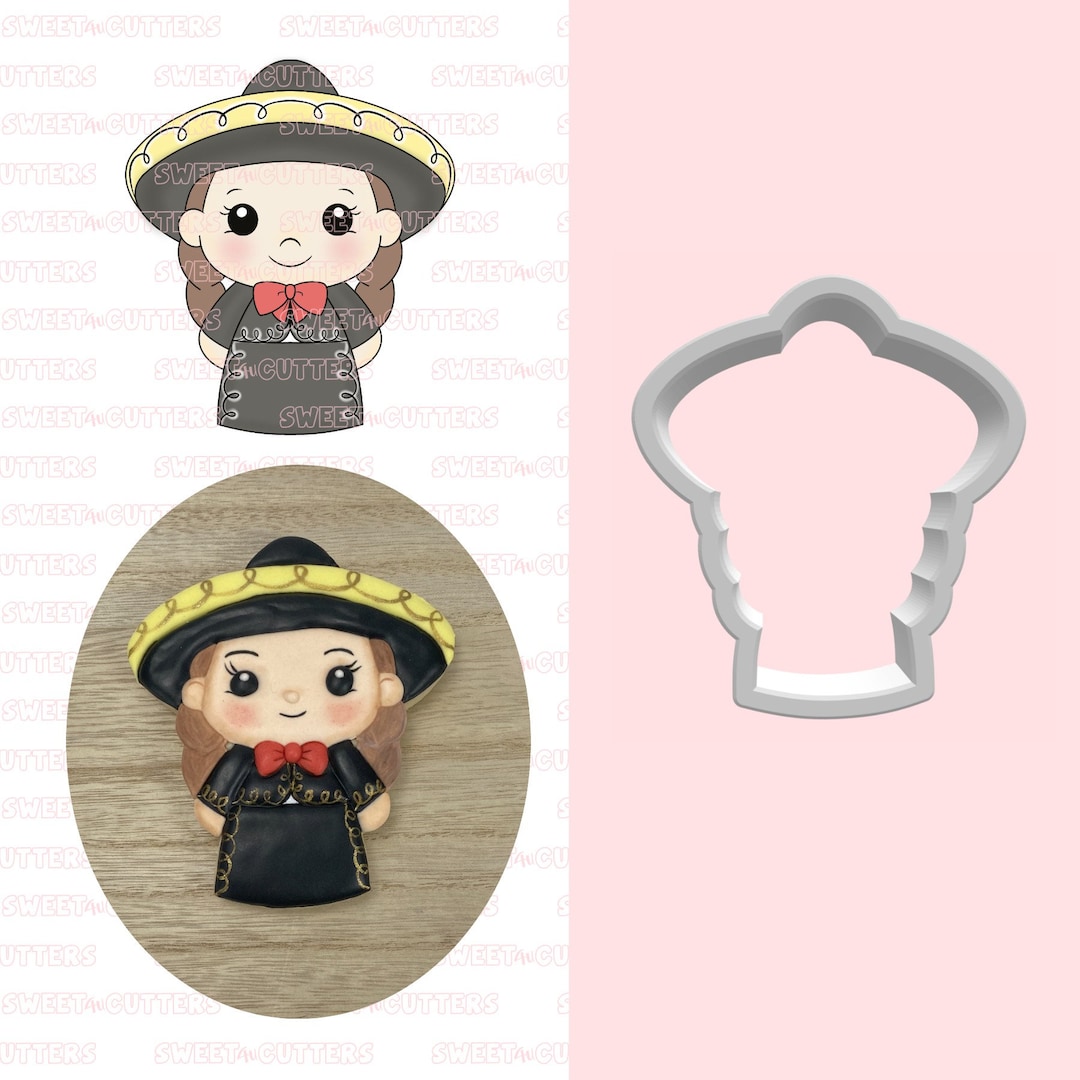 Mariachi Girl Cookie Cutter 24, Charro Girl Cookie Cutter, - Etsy