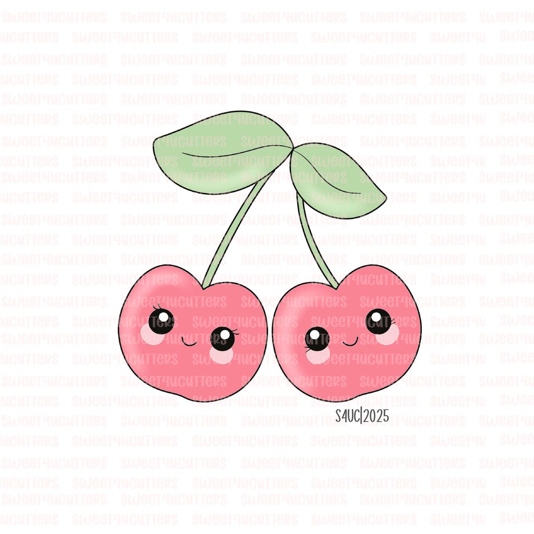 Cherry Cookie Cutter, Cartoons Cookie Cutter, Valentines Cookie Cutter ...