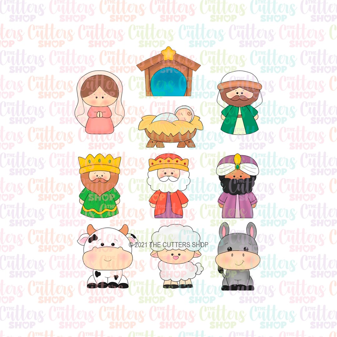 Nativity Set Chubby Cookie Cutters - Etsy