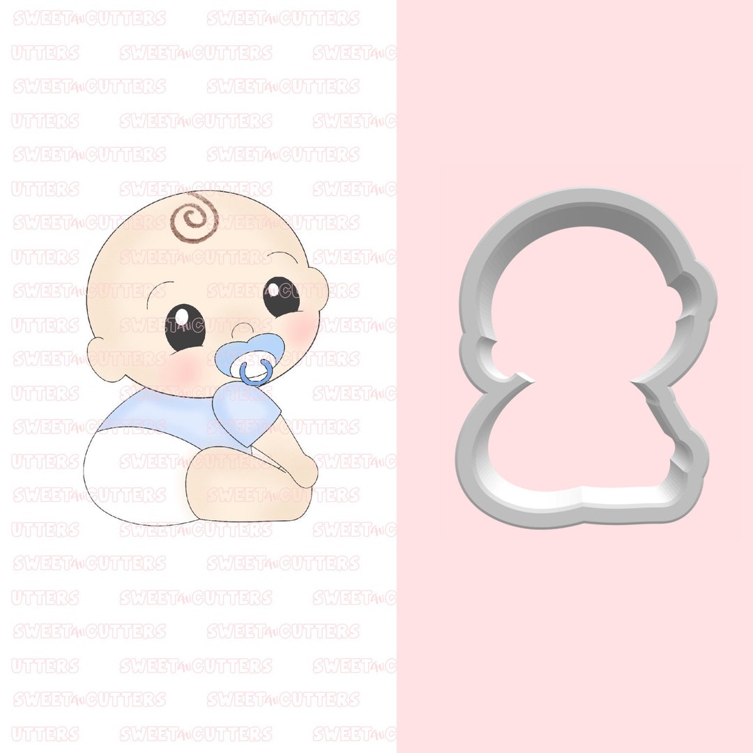 Cute Baby Boy Cookie Cutter, Baby Cookie Cutter, Baby Shower Cookie ...