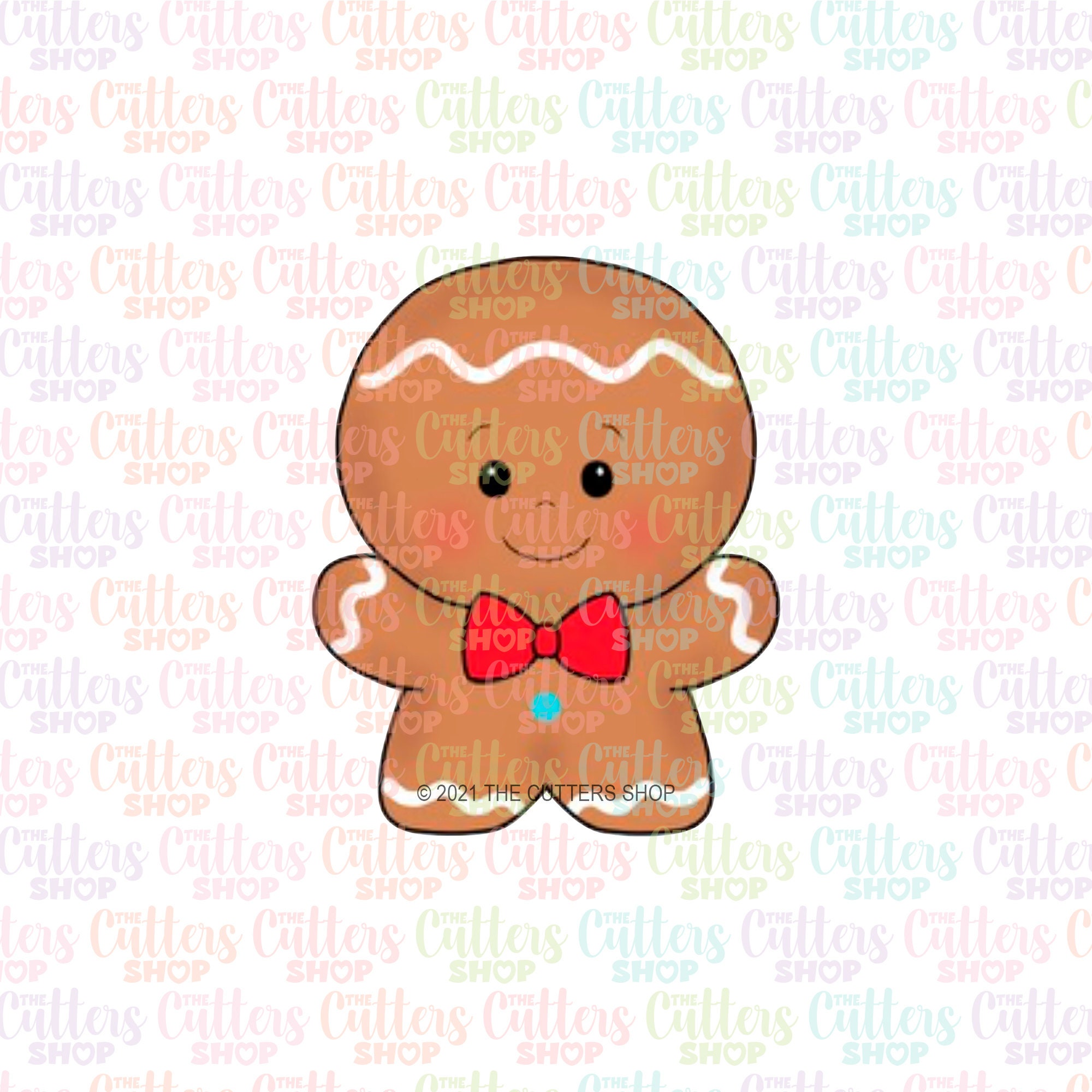 Chubby Gingerbread Boy Cookie Cutter, Christmas Cookie Cutter or ...