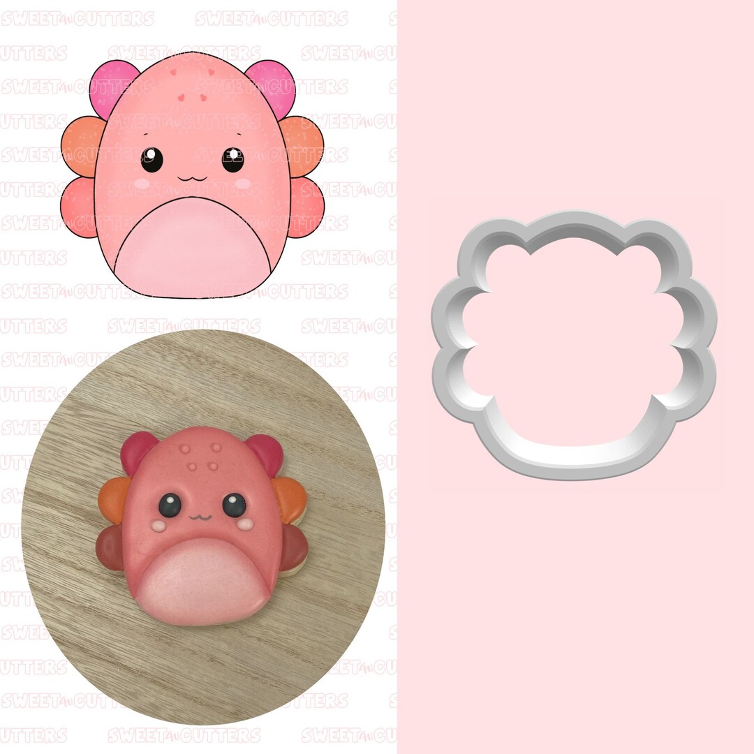Axolotl Plush Cookie Cutter, Fondant Cookie Cutter - Etsy