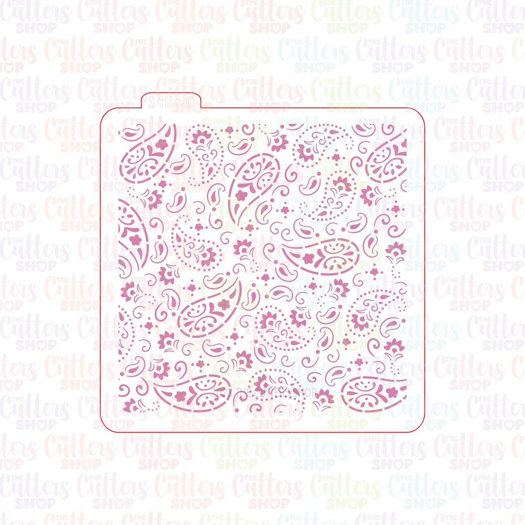 Paisley Pattern Cookie Stencil, Background Cookie Stencil, Western ...