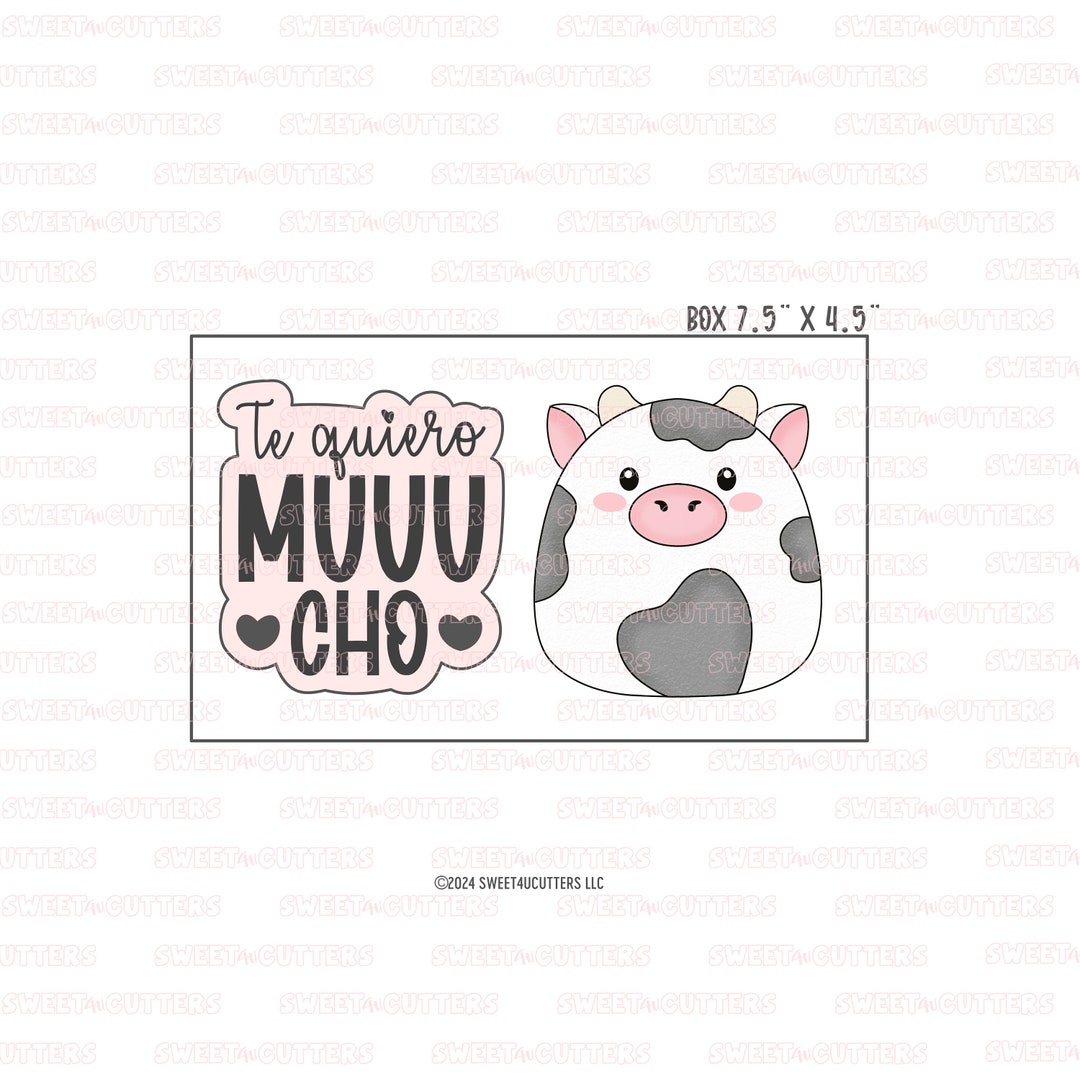 Te Quiero Mucho Set Cookie Cutter 24, Valentines Cookie Cutters or ...