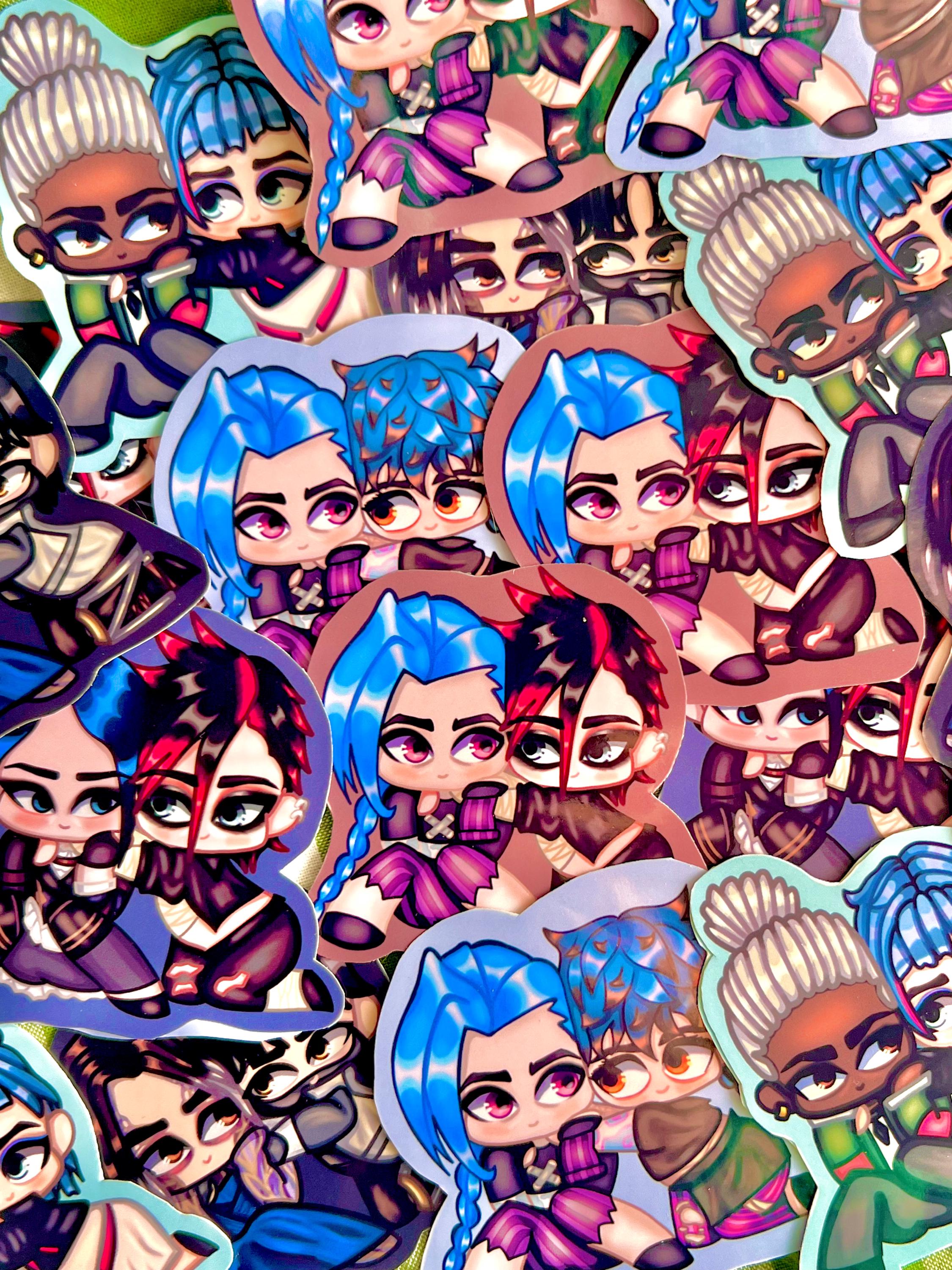 Arcane Vinyl Stickers: Jinx, Caitlyn, Vi, Viktor, Isha, Jayce, Ekko - Etsy
