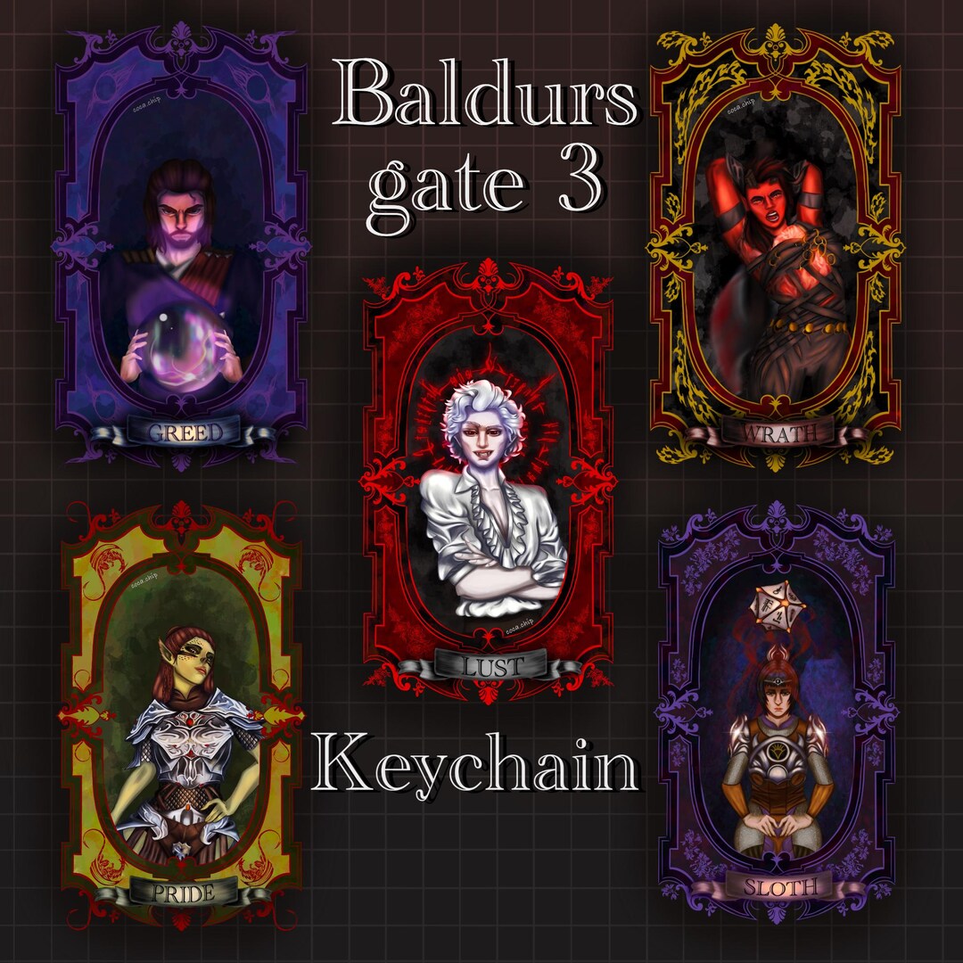 Baldur's Gate 3 (BG3) Acrylic Keychains - Shadowheart, Astarion ...