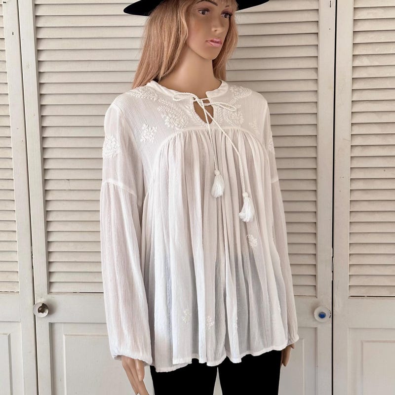 Boho Peasant Blouse - Etsy