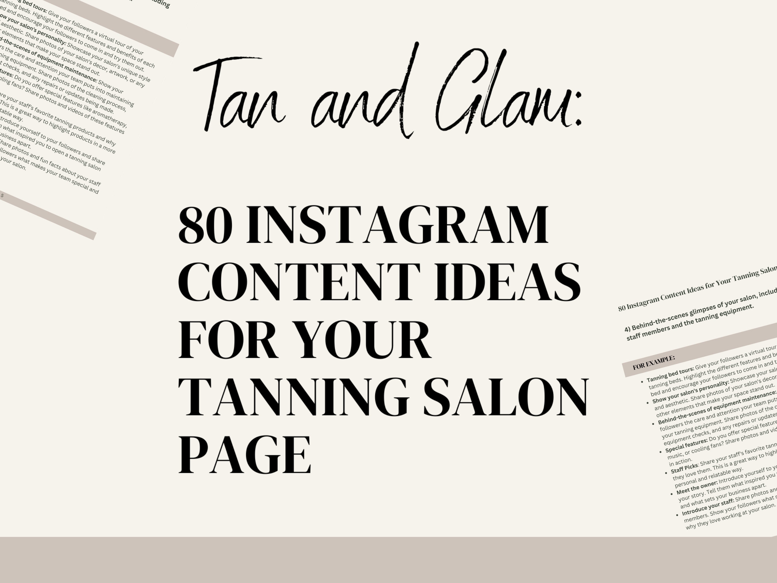 Tan and Glam: 80 Instagram Content Ideas for Your Tanning Salon Page ...