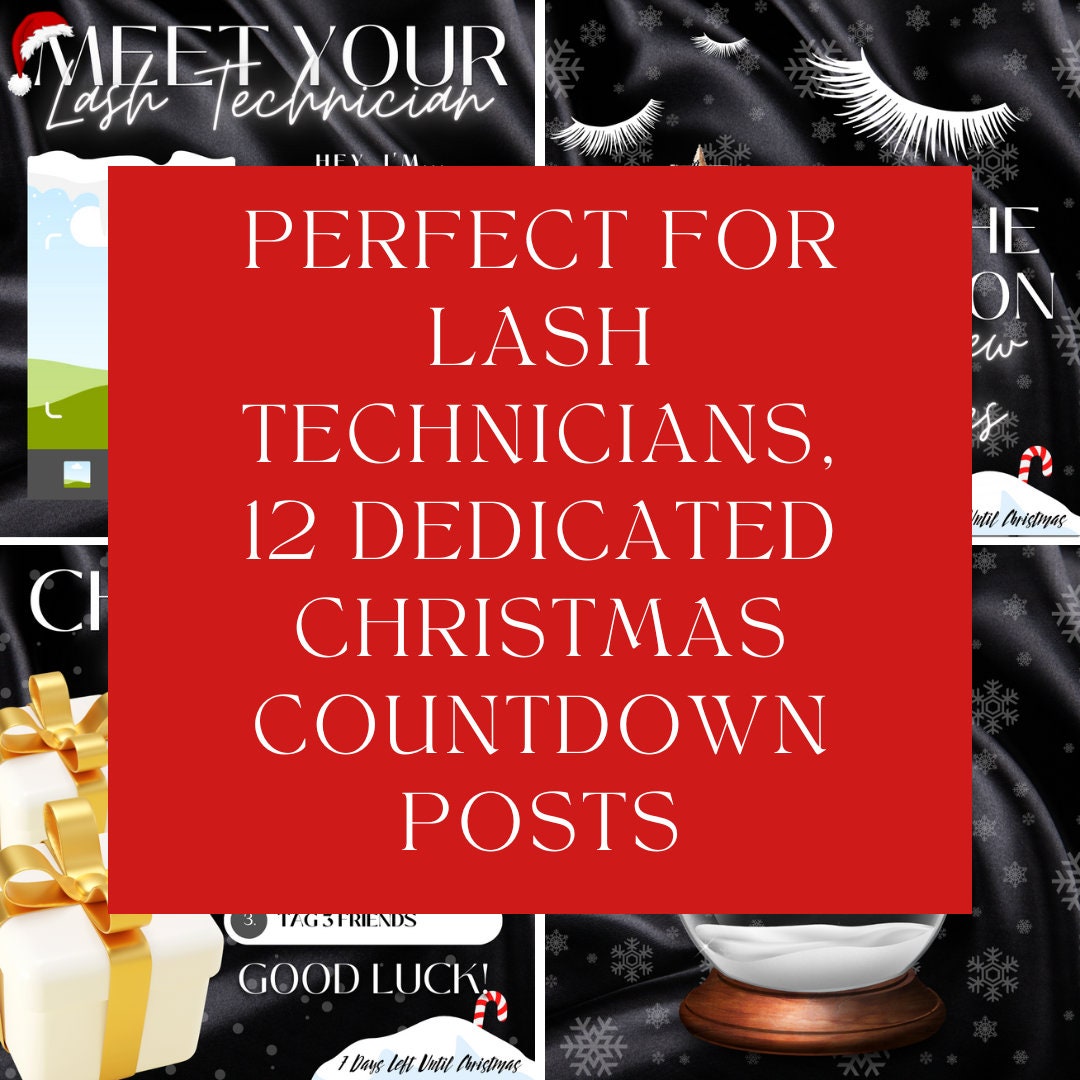 12 Lashes Days of Christmas Black Countdown Lash Extensions Eyelash ...