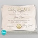 Certificate of Completion Editable With Canva Print Yourself Rose and ...