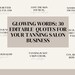 Glowing Words: 30 Inspirational Quotes Editable With Canva (free) for ...