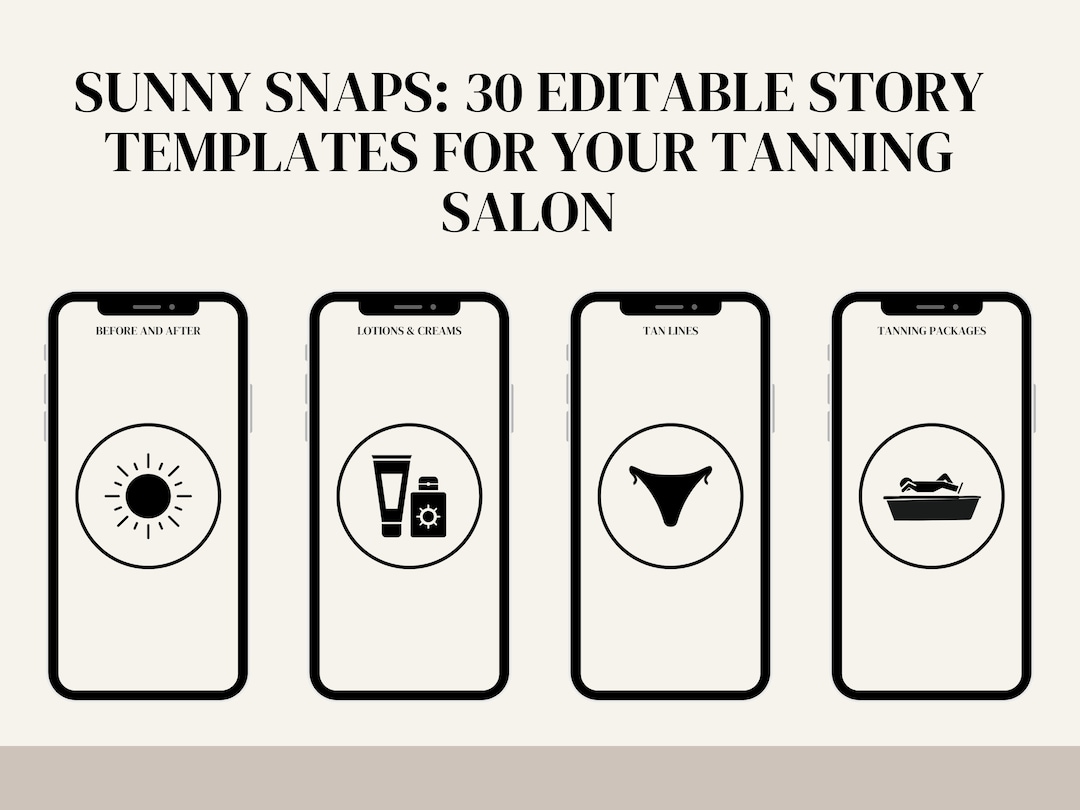 Sunny Snaps: 30 Editable Instagram Highlight Templates for Your Tanning ...