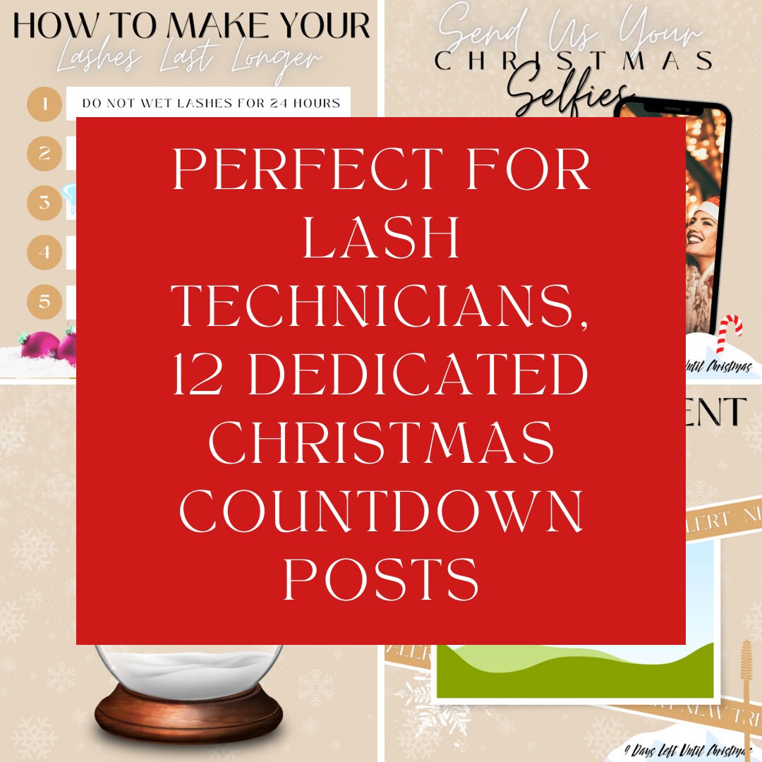 12 Lashes Days of Christmas Beige Countdown Lash Extensions Eyelash ...