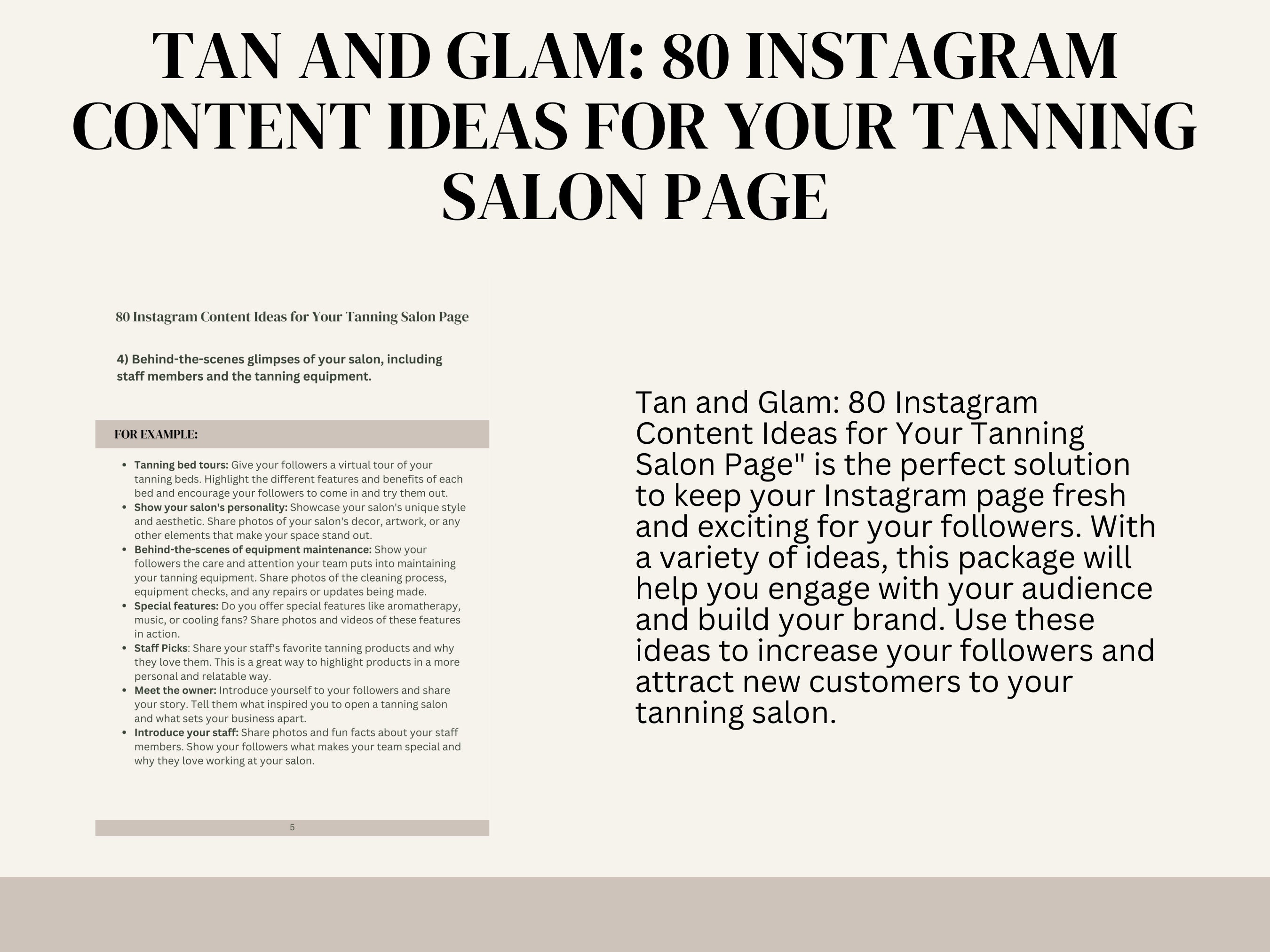 Tan and Glam: 80 Instagram Content Ideas for Your Tanning Salon Page ...