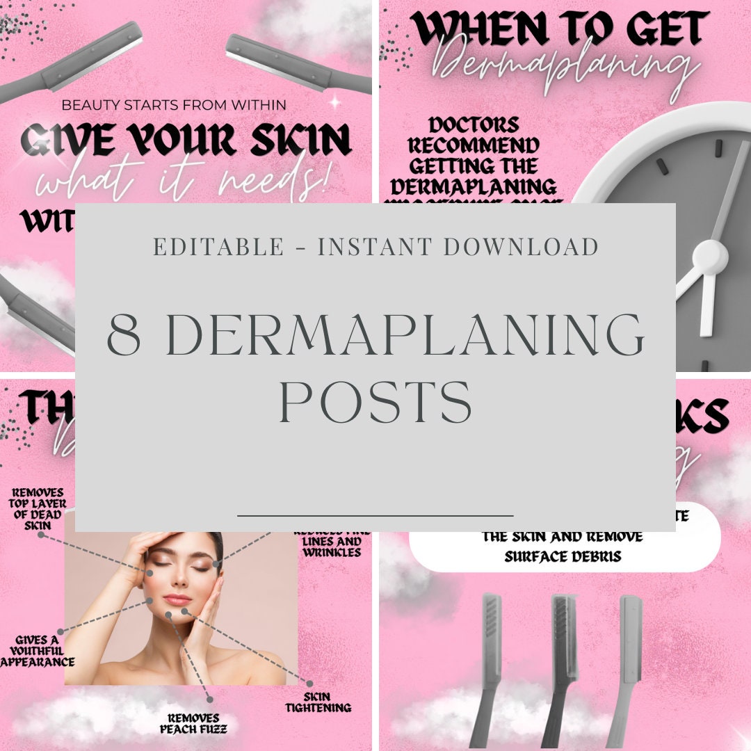 8 Pink Dermaplaning Epidermal Epiblade Aesthetics Templates Instagram ...