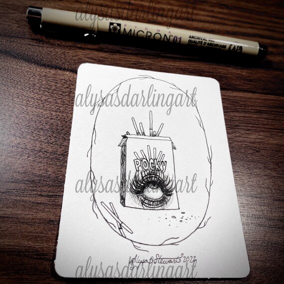 Pocky Original Ink Illustration - Etsy