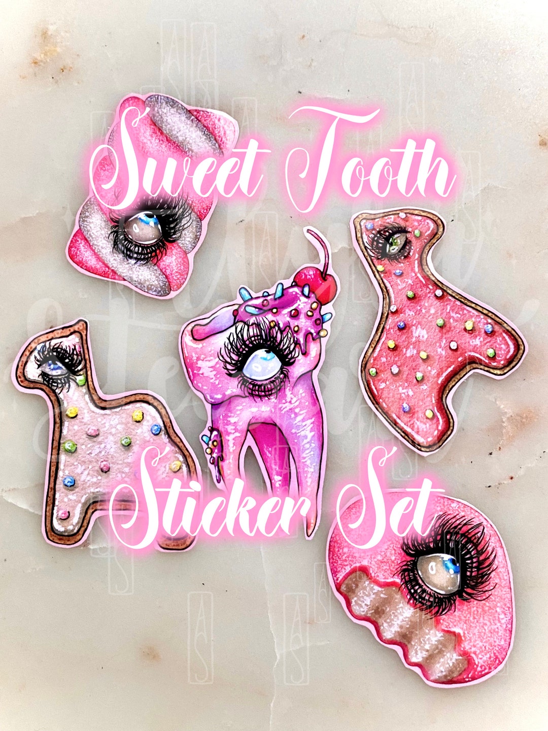 Sweet Tooth Sticker Set - Etsy
