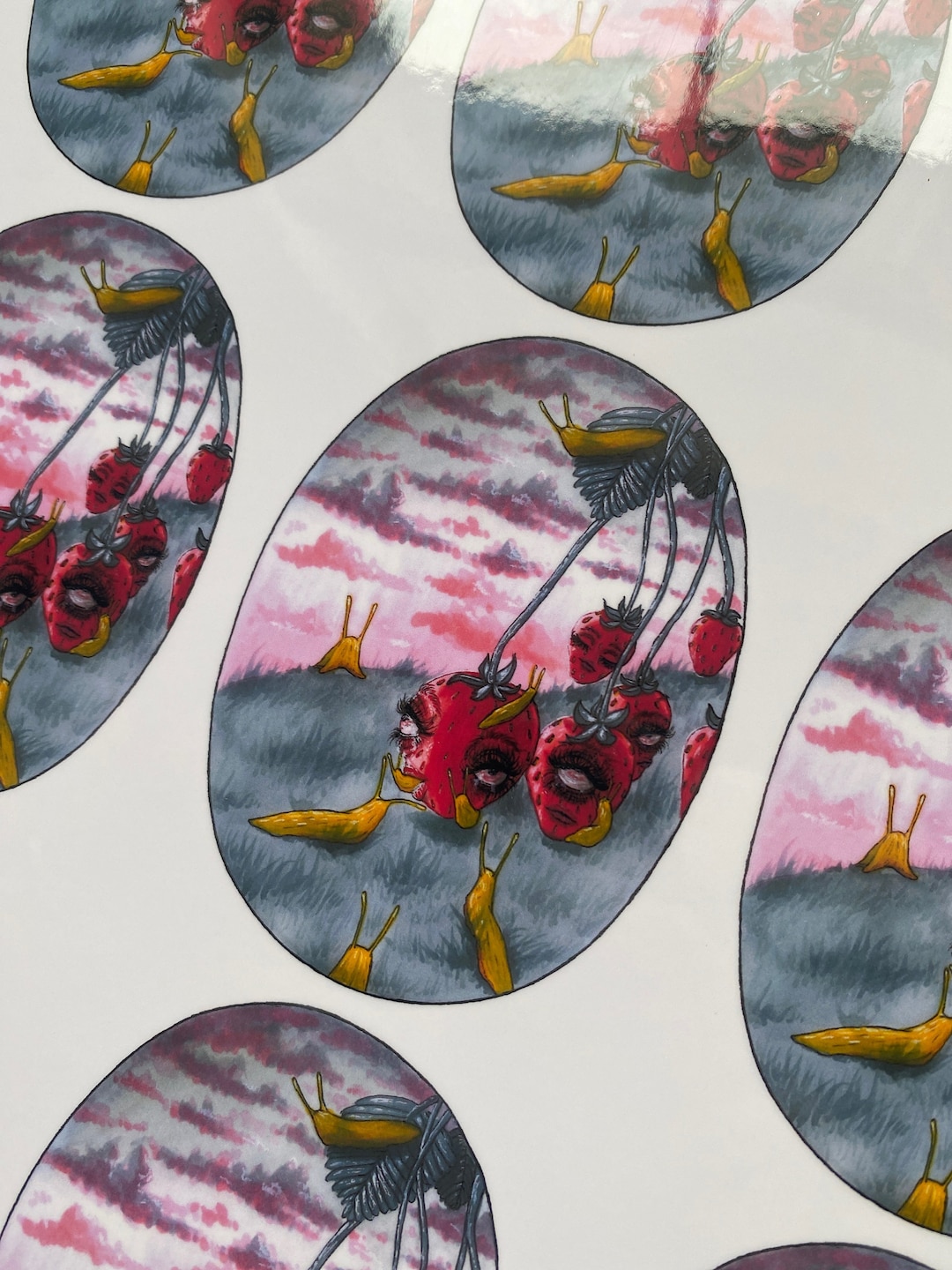 3.5 Inch Slugs and Strawberries Sticker - Etsy