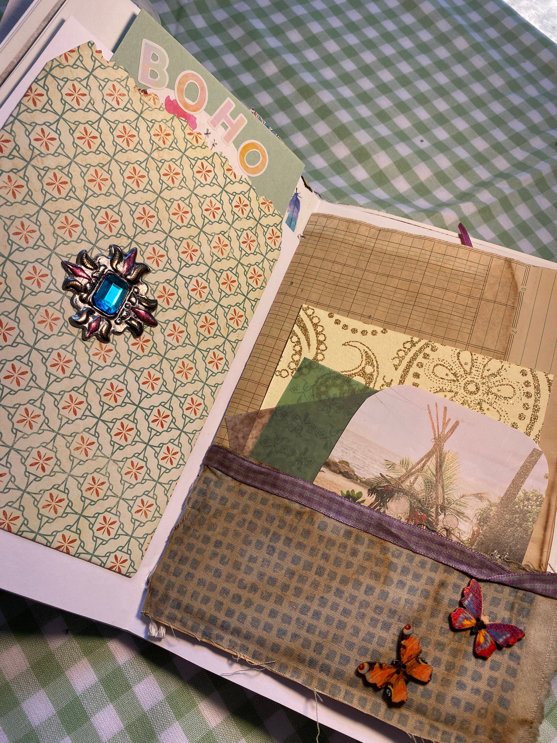 Bohemian Junk Journal Boho Smashbook Boho Art Journal Ephemera - Etsy