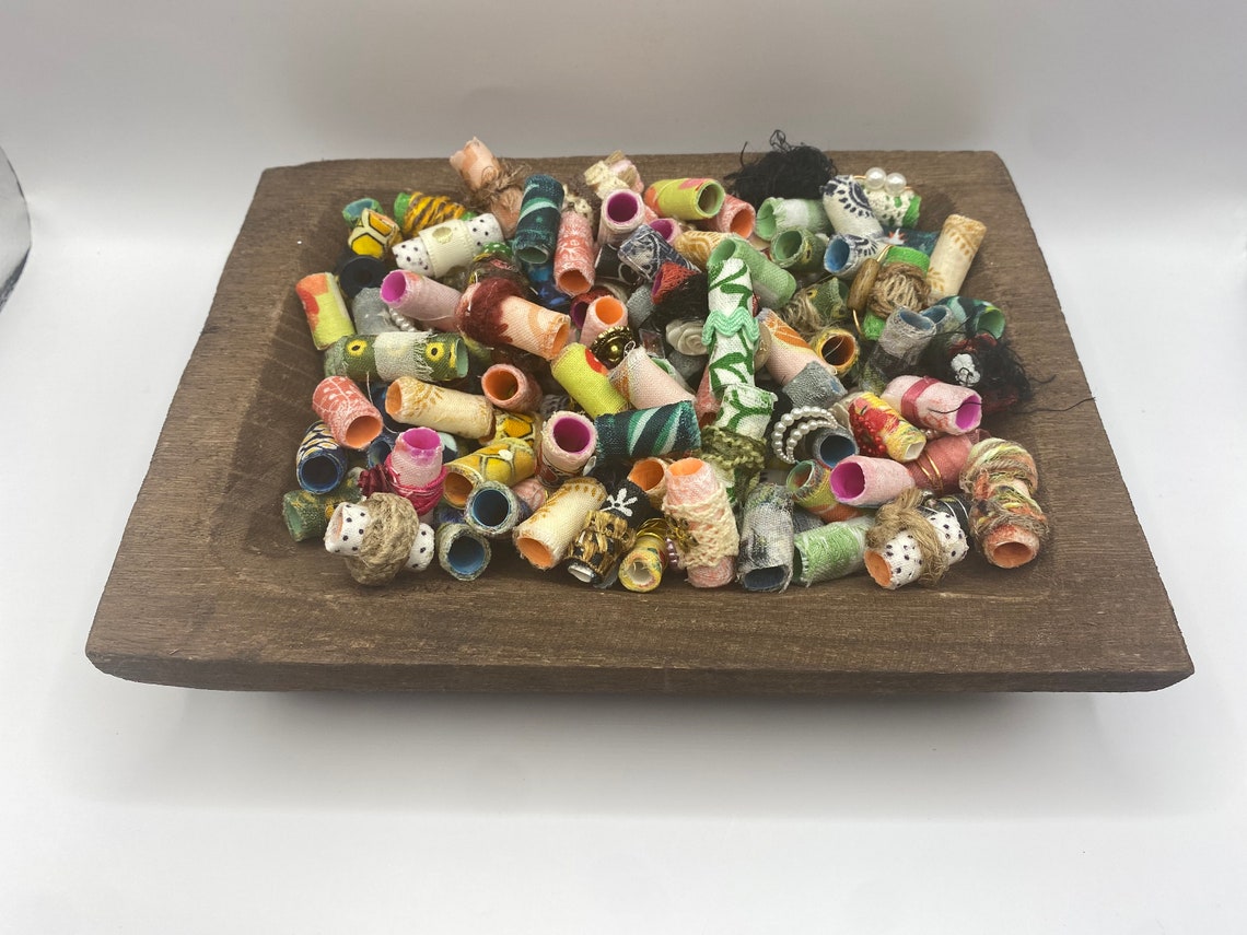 Mixed Lot Fabric Beads Handmade Fabric Beads embellished Fabric Beads ...