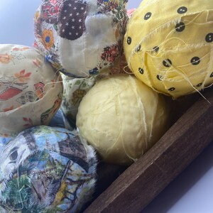 Primitive Rag Ball Decor | Farmhouse Bowl Fillers | Shabby Ornaments | Wreath Add Ons | Hand ...
