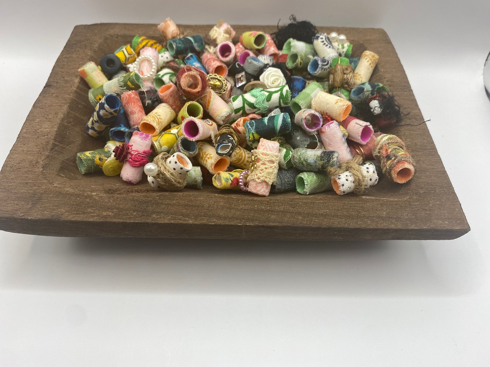 Mixed Lot Fabric Beads Handmade Fabric Beads embellished Fabric Beads ...